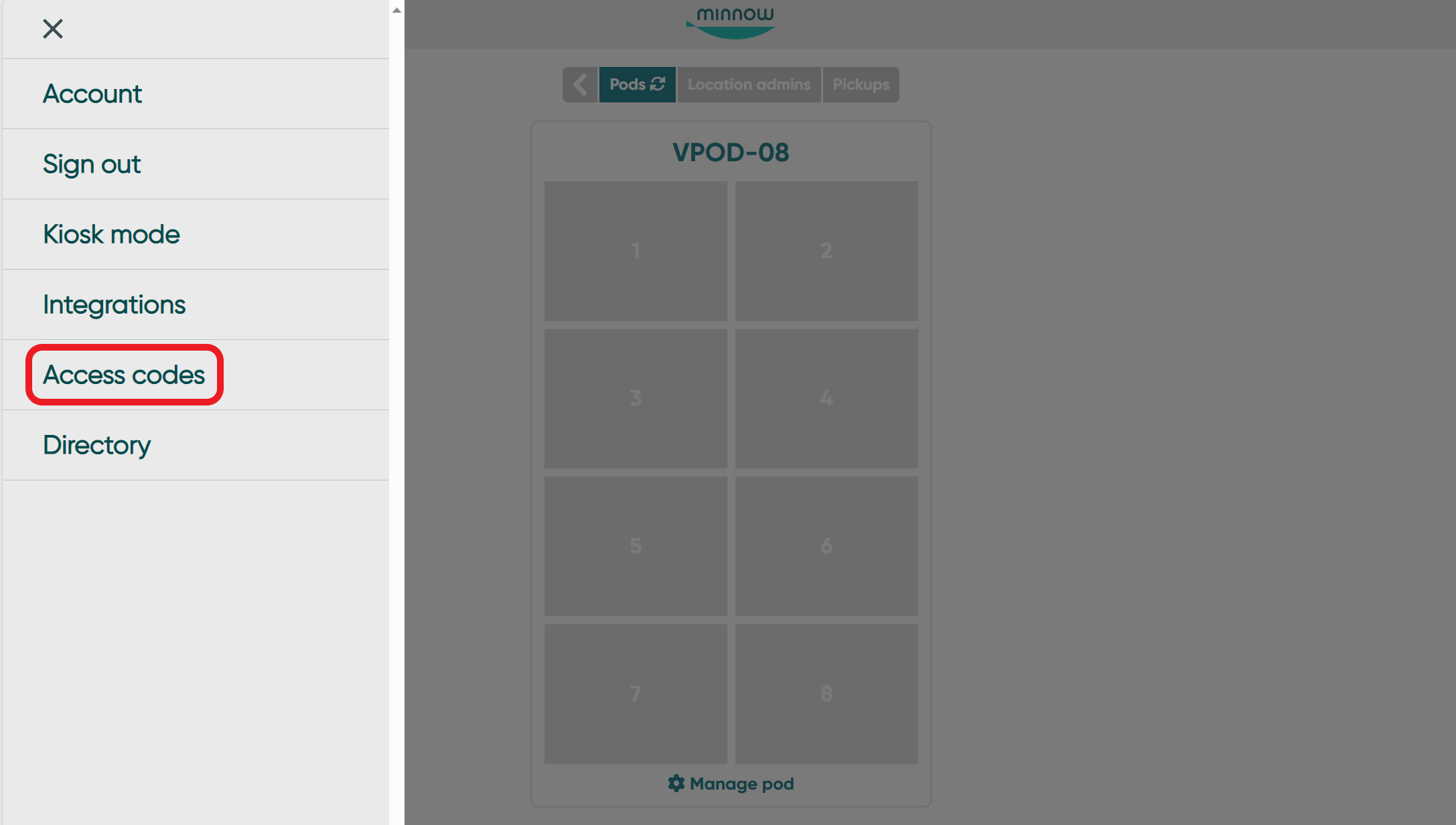 How do I find my 4-digit access code